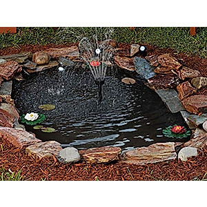 UWIOFF Small Pond Liner, 4 x 7 Feet 20 Mil Pond Skins Pond Liner Black LDPE Pond Liner for Waterfall, Fish Ponds, Garden Fountain(4-Foot by 7-Foot)
