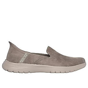 Skechers Women's Slip on Loafer, Taupe, 8