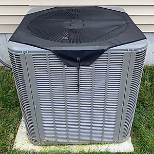 Air Conditioner Covers for Outside Units Central Ac Cover Leaf Guard Heavy Duty Mesh AC Defender for Outdoor Square Units, All Season Black (28 X 28 Inch)