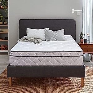 Treaton Twin 12 Inch Ultra Plush EuroTop Hybrid Mattress Pocket Coil Spring for Back Pain and Pressure Comfort, Bed in a Box, Mink