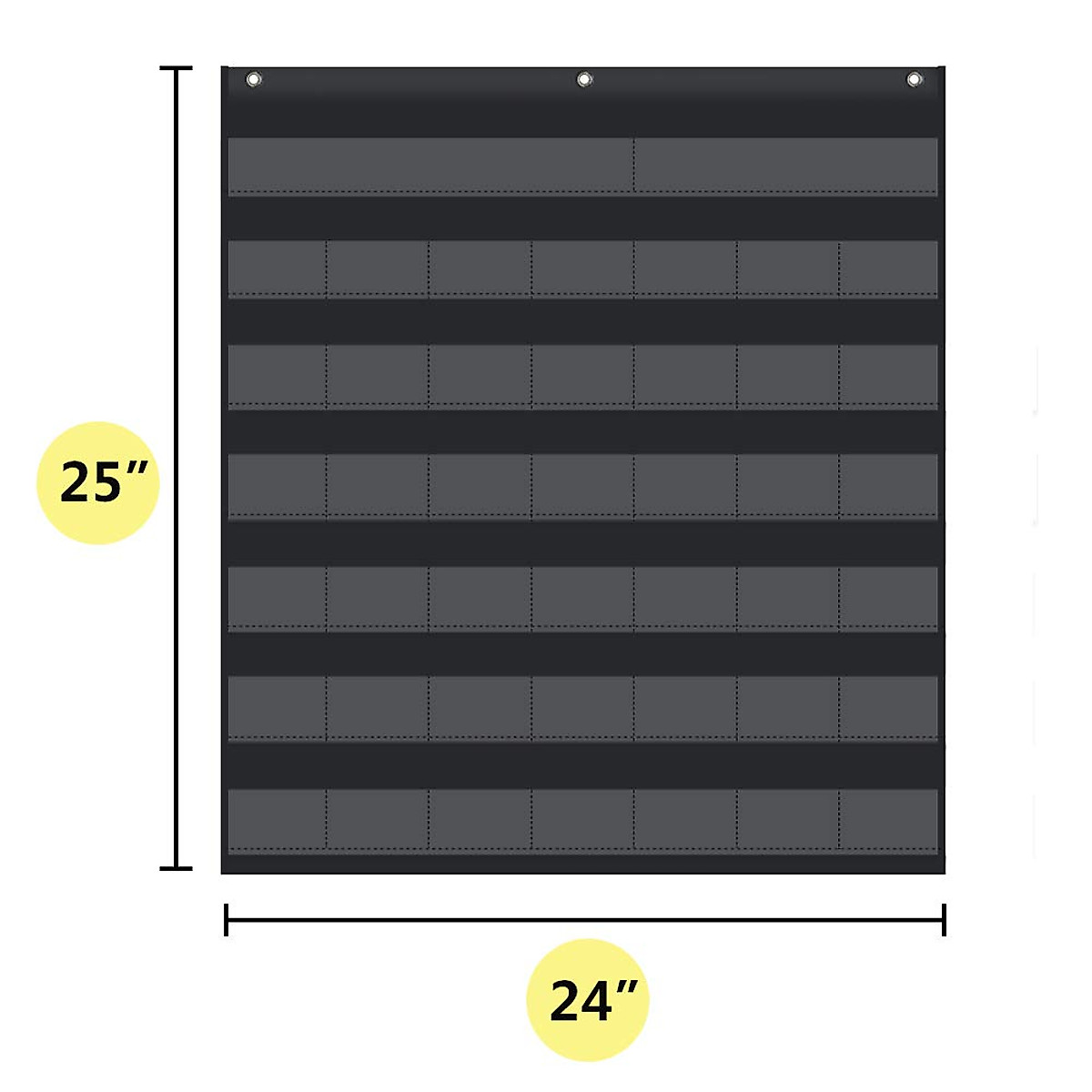 EAMAY Classroom Monthly Calendar Pocket Chart with 71 Cards for Kids Learning for Home(Black)