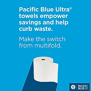 Pacific Blue Ultra 8" High-Capacity Automated Touchless Paper Towel Dispenser by GP PRO (Georgia-Pacific); Black; 59590; 12.9" W x 9" D x 16" H; 1 Dispenser