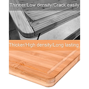 XXXL Extra Large Bamboo Cutting Board 24x16 Inches Largest Stove Top Wood Carving Board for Turkey BBQ Meat Vegetable with Juice Groove Over Sink