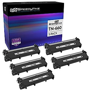 SPEEDYINKS Compatible Toner Cartridge Replacement for Brother TN660 TN-660 (Black, 5-Pack) for use in HL-L2380DW HL-L2320D HL-L2300D HL-L2340DW HL-L2305W DCP-L2540DW Printer