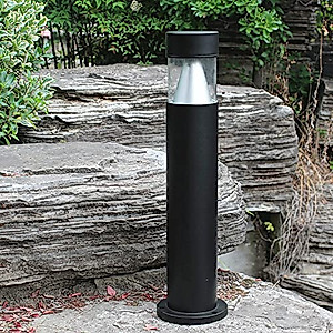 XADMIN Outdoor Black Cylindrical LED Post Light Modern Minimalist Post Cap Light Waterproof Door Post Light 1 Light Fence Garden Landscape Lawn Outside Post Light