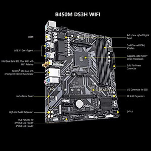 Micro Center AMD Ryzen 5 3600 6-Core, 12-Thread Unlocked Desktop Processor Bundle with GIGABYTE B450M DS3H WiFi MATX Gaming Motherboard and Inland 1TB Gen3 2280 NVMe SSD