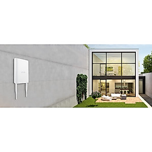 ZyXEL WiFi 6 AX1800 Wireless Gigabit Outdoor Access Point | IP55 Rated | Mesh, Seamless Roaming & MU-MIMO | WPA3-PSK Security | Cloud, App or Direct Management | PoE+ Injector Included | NWA55AXE