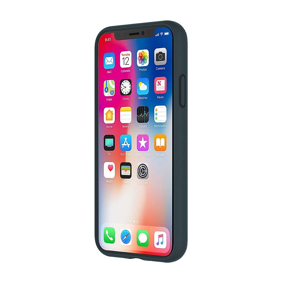Incipio STOWAWAY - Back cover for cell phone - Plextonium, Flex2O polymer - navy - for Apple iPhone X
