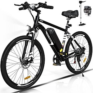 HITWAY Electric Bike for Adults, 26" × 2.125/3.0/4.0 Fat Tire E Bike 12Ah/15Ah Removable Electric Bicycle, 500W/750W Mountain Bike Snow Beach Bicycle with 7 Gears, UL2849 Certified