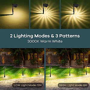 Linkind Solar Pathway Lights, Bright Solar Lights Outdoor IP65 Waterproof, 200lm Bright Solar Path Lights for Garden Walkway Driveway Sidewalk Yard, Warm White, 8 Pack