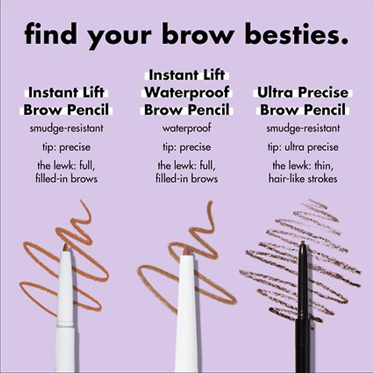 e.l.f. Instant Lift Brow Pencil, Dual-Sided, Precise, Fine Tip, Shapes, Defines, Fills Brows, Contours, Combs, Tames, Blonde, 0.006 Oz