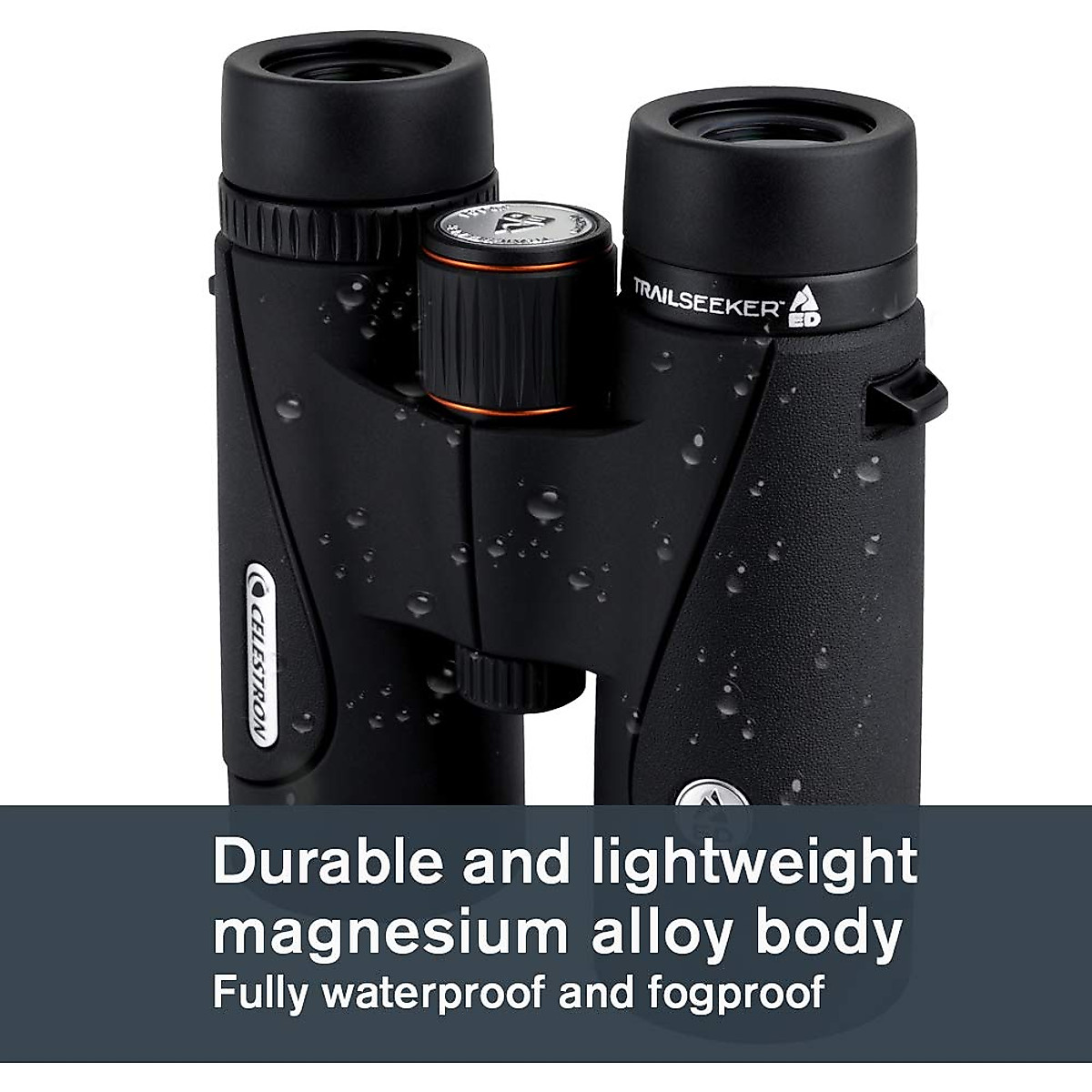 Celestron TrailSeeker 8x42 ED Binoculars - Compact Birdwatching Binoculars with ED Objective Lenses, Broadband Multi-Coated Optics, BaK4 Roof Prism