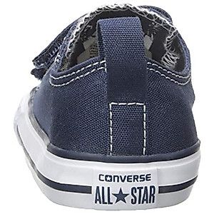 Converse Baby Boys Chuck Taylor All Star 2V Low Top Sneaker, Navy/White, 7 Infant