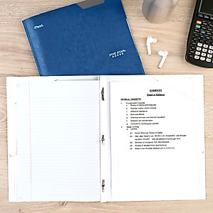 Five Star 2 Pocket Folder, Stay-Put Folder, Plastic Colored Folders with Pockets & Prong Fasteners for 3-Ring Binders, 8-1/2" x 11", White (72494)