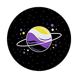 Nonbinary Outer Space Planet Nonbinary Pride PopSockets Swappable PopGrip
