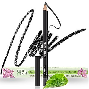 Fifth & Skin Better'n Ur Eyes Eyeliner Pencil (BLACK) – NATURAL - Hypoallergenic - Sensitive Eyes - Gluten Free - Cruelty Free - Paraben Free - Smooth Application