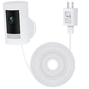 ALERTCAM Power Adapter for Ring Stick Up Cam Battery(3rd Gen), with 30ft/9m Weatherproof Outdoor Cable Continuously Charge Your Camera, No Need to Change The Batteries
