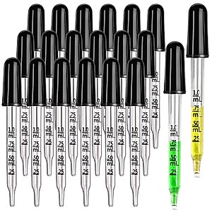 Teenitor 20Pack Eye Dropper 1mL, Droppers for Oils, Medicine Dropper Glass Dropper, Straight-Tip Eye Dropper Pipette Dropper for Oils, Ear Dropper Eye Droppers for Medicine Feeding Lab