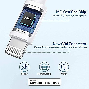 [Apple MFi Certified] iPhone Fast Charger, Veetone 2 Pack 20W USB C Power Delivery Wall Charger Plug with 6FT Type C to Lightning Quick Charge Sync Cable for iPhone 14/13/12/11/XS/XR/X/SE/iPad/AirPods