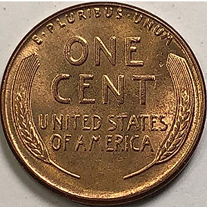 1955 Lincoln Wheat Cent Red Penny Nearly Choice Brilliant Uncirculated