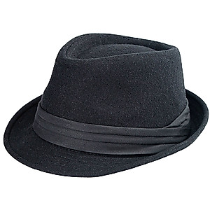 Classic Panama Fedora Hat for Women Men Gatsby Fedoras Short Brim Manhattan Structured Trilby Beach Sun Hats for Fishing Black