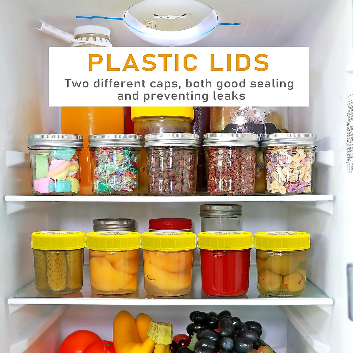 Brajttt Small Mason Jars 5 oz, Mini Canning Jar,16 pack Small Glass Jars with Regular Lids, Ideal for Jelly, Jam, Honey, Dessert, Spice