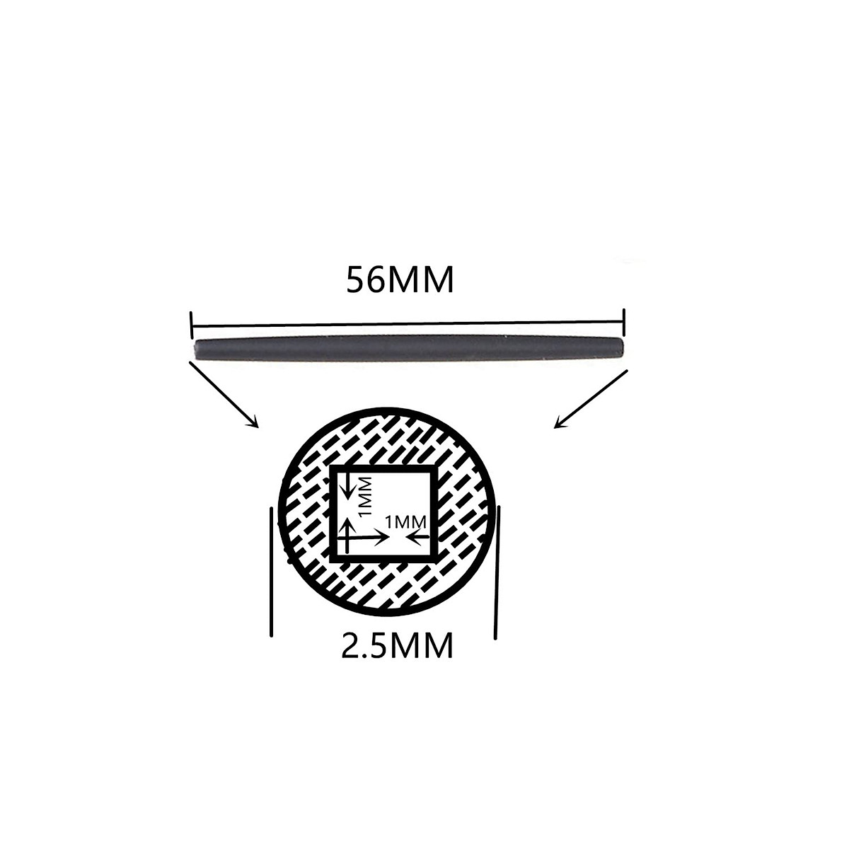 NicelyFit 2 Pairs Black Replacement Temple Ear Socks for Oakley Glass Frames Transistor Capacitor Spoke Lizard OX3024 OX3085 OX3144 OX5055 OX5113 OX5120 OX3133 etc