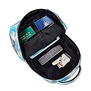 YIDUODUOX Boys Girls School Backpack Hiking Travel Pack with Multiple Pockets Daypack Sea whale and jellyfish College School Bookbag