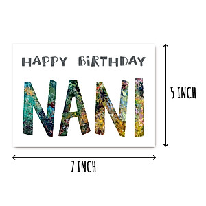 Happy Birthday Nani - Nani Birthday Card - Nani Card - Card For Nani Modern - Nani Birthday Card - Card For Nani
