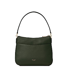 Kate Spade New York Polly Medium Convertible Leather Flap Shoulder Bag in Deep Evergreen
