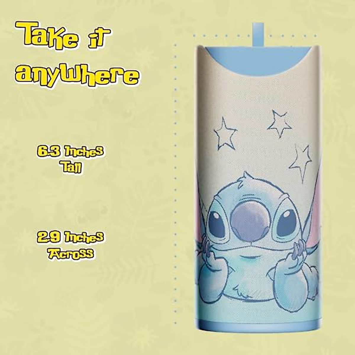 Disney Lilo and Stitch Wireless Bluetooth Speaker- Splashproof Rechargeable Wireless Speaker With 3 Hours Playtime/SD Slot/FM Radio- Stitch Stuff , Disney Stitch Gifts for Girls /Women/Men/All Fans