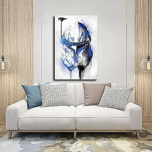 cingk Captain Rex Graffitti Helmets Poster Canvas Poster Bedroom Decor Sports Landscape Office Room Decor Gift Style 12x18inch(30x45cm)