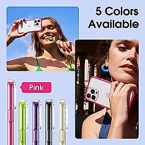 CASEKOO Air-Filled Designed for iPhone 14 Pro Max Case [5X Military Drop Protection][Air-Filled Bumper]Clear Backplane Shockproof Protective Slim Phone Cases for Men Women 6.7 Inch 2022,CloudCush Pink