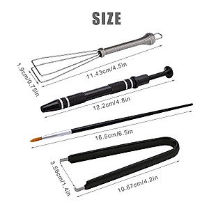 SAVITA Mechanical Keyboard Switch Puller Set, Keycap Remover Kit Keyboard Cleaner Tool Including Keycap Puller, Switch Clamp, Stem Holder, Lube Pen-Easy to Pull (Black)