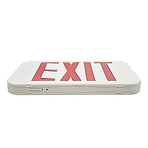 LIT-PaTH LED Emergency EXIT Sign with Double Face and Back Up Batteries- US Standard Red Letter Exit Lighting, UL 924 and CEC Qualified, 120-277 Voltage, 1-Pack