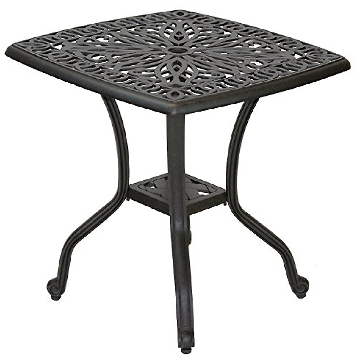 Elizabeth Outdoor Patio 3pc Chaise Lounges Set Dark Bronze Cast Aluminum (Walnut)