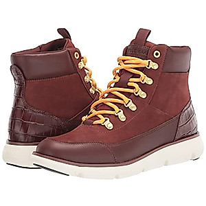 Cole Haan Women's Zerogrand Omni Hiker Boot Hiking, CH Hickory Suede/HIKROY Embossed Crocodile/Ivory Outsole, 9