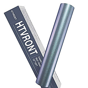 HTVRONT Chameleon HTV Vinyl Roll Heat Transfer Vinyl, 12" x10FT Iron On Vinyl for T-Shirt Chameleon Gradient Change Color PU HTV Sheet for Cricut, Silhouette Cameo(Bronze to Purple)