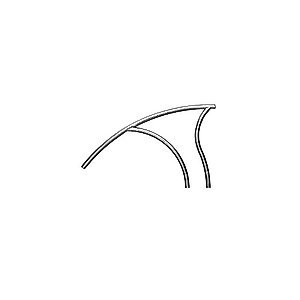 Inter-Fab DR-D3D50065 Deck Return Stainless Steel Stair Ladder Designer Pool Rail, Stainless