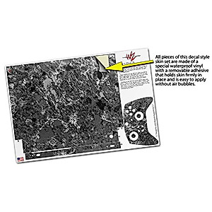WraptorSkinz Decal Vinyl Skin Wrap Compatible with Xbox One X Console and Controller - Marble Granite 06 Black Gray