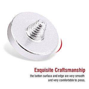 3PCS Camera Button, Aluminium Alloy Shutter Button with Concave Surface, Fits for Cameras with Screw Hole on The Shutter Release Button (Red Black Silver)