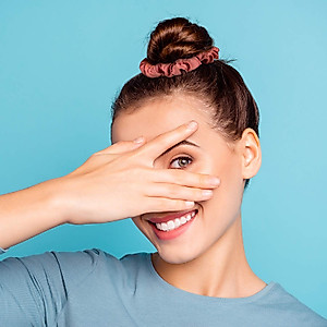 WILLBOND 48 Pieces Neutral Satin Hair Ties Scrunchies Bulk Multicolor Elastic Silk Hair Bands Accessories Ponytail Holders for Women(Neutros)