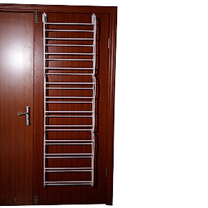 12 Layers Wall-mounted Shoe Rack Door Over Hanging Organizer White