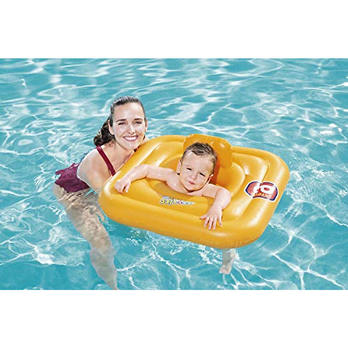 Bestway Swim Safe Swim Seat, Yellow, 1-2 Years, Square