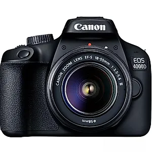 Canon EOS 4000D (Rebel T100) DSLR Camera w/EF-S 18-55mm F/3.5-5.6 Zoom Lens + 55-250mm f/4-5.6 is STM Lens + 420-800mm Super Telephoto Lens + 64GB Memory Cards, Professional Photo Bundle (Renewed)
