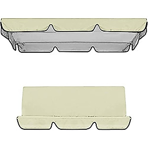 KFJZGZZ Replacement Cover Swing Ceiling Cloth Rain Cover Outdoor Awning Courtyard Patio Lawn & Garden Tree Swing for Adults Couch (0-Beige, One Size)