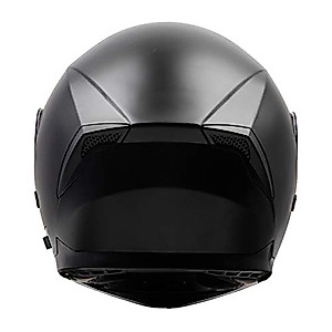 YEMA Helmet Motorcycle Full Face Helmet DOT Approved - YM-831 Motorbike Street Bike Racing Crash Helmet with Sun Visor for Adult, Men and Women - Matte Black,Medium