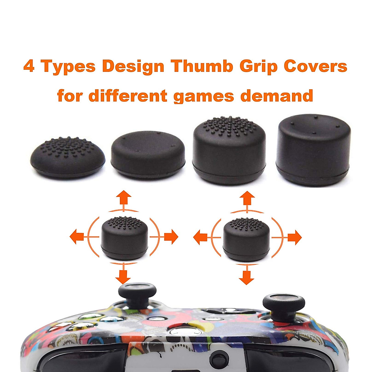 Grips for Xbox Series X Controller, Pandaren Studded Anti-Slip Silicone Cover for Xbox Series X/S Controller Skin Hand Grip with 8pcs FPS Pro Thumb Sticks Cap Protector(Camougreen)