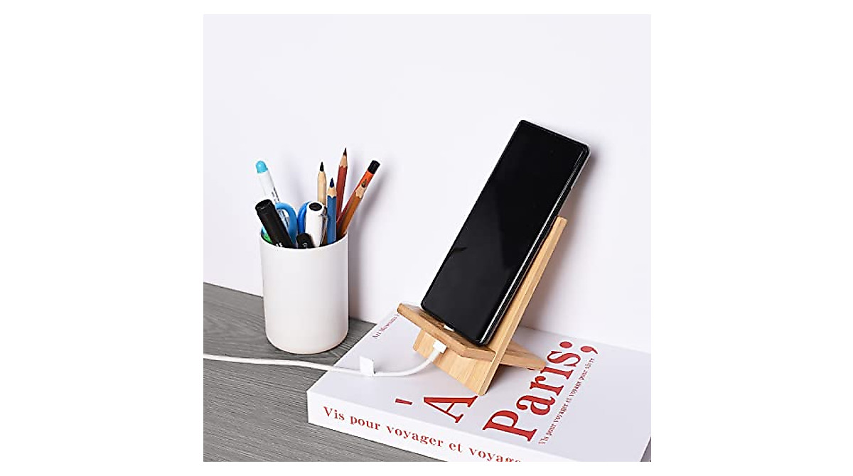 BARUHARI Bamboo Mobile Stand for Smartphones & Tablets