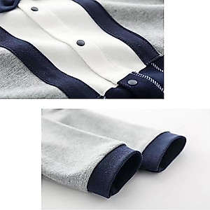 HAOHAOHUOZHE Baby Boy’s Gentleman Clothes Romper Jumpsuit Cotton Long Sleeve 6 Months